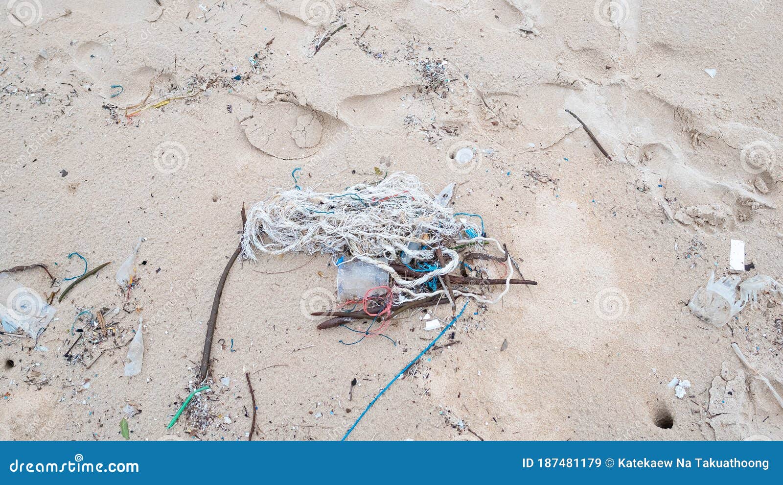 Garbage on sand beach stock image. Image of garbage - 187481179