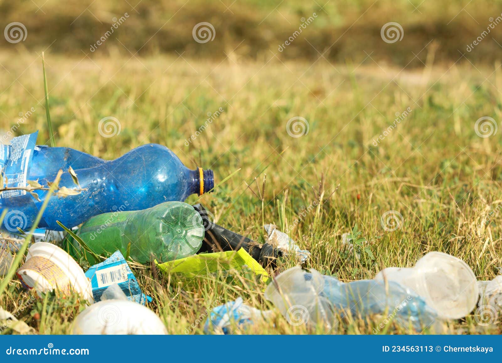 Garbage Scattered on Grass. Environment Pollution Problem Stock Image ... Garbage Scattered on Grass. Environment Pollution Problem Stock Image ...