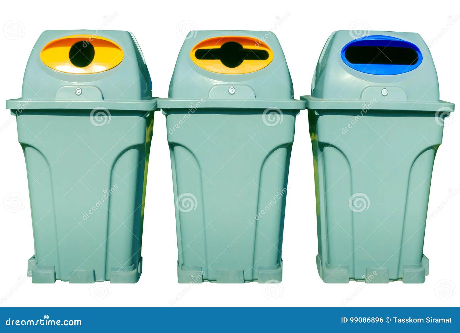 Garbage Separation Isolated on White Background Stock Photo - Image of ...