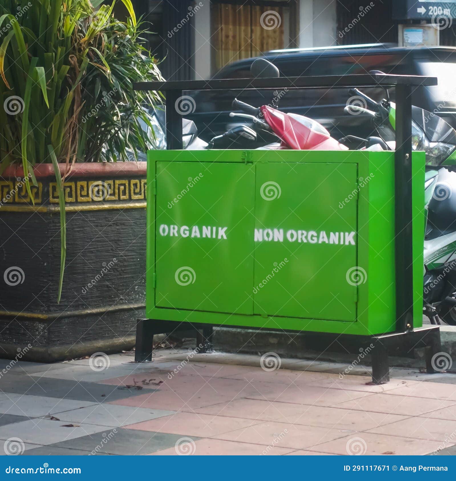 Garbage Separation in the Park . Stock Image - Image of recycling ...