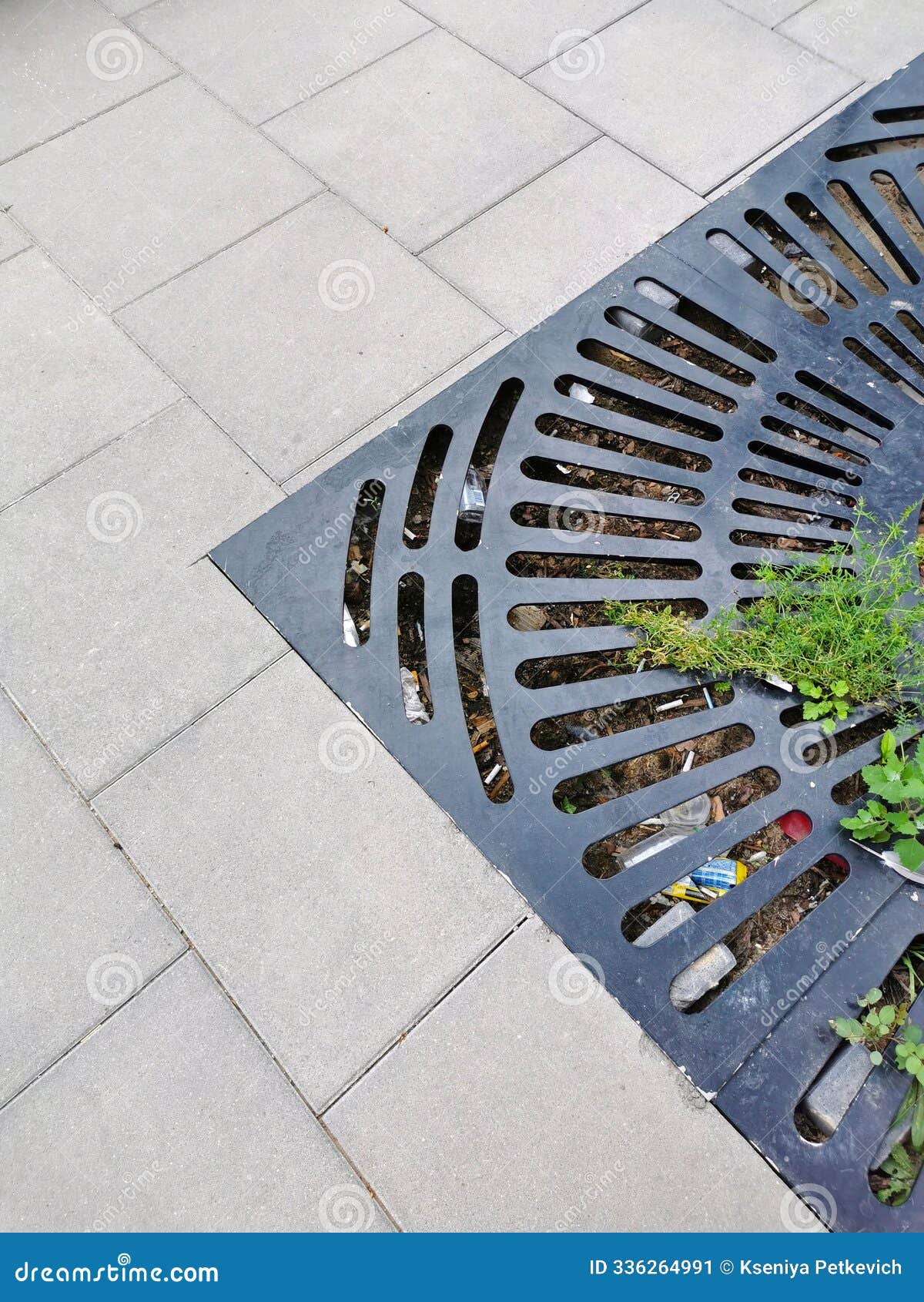 Sidewalk Under Construction. Drainage Gutters And Waterproofing Layers ...