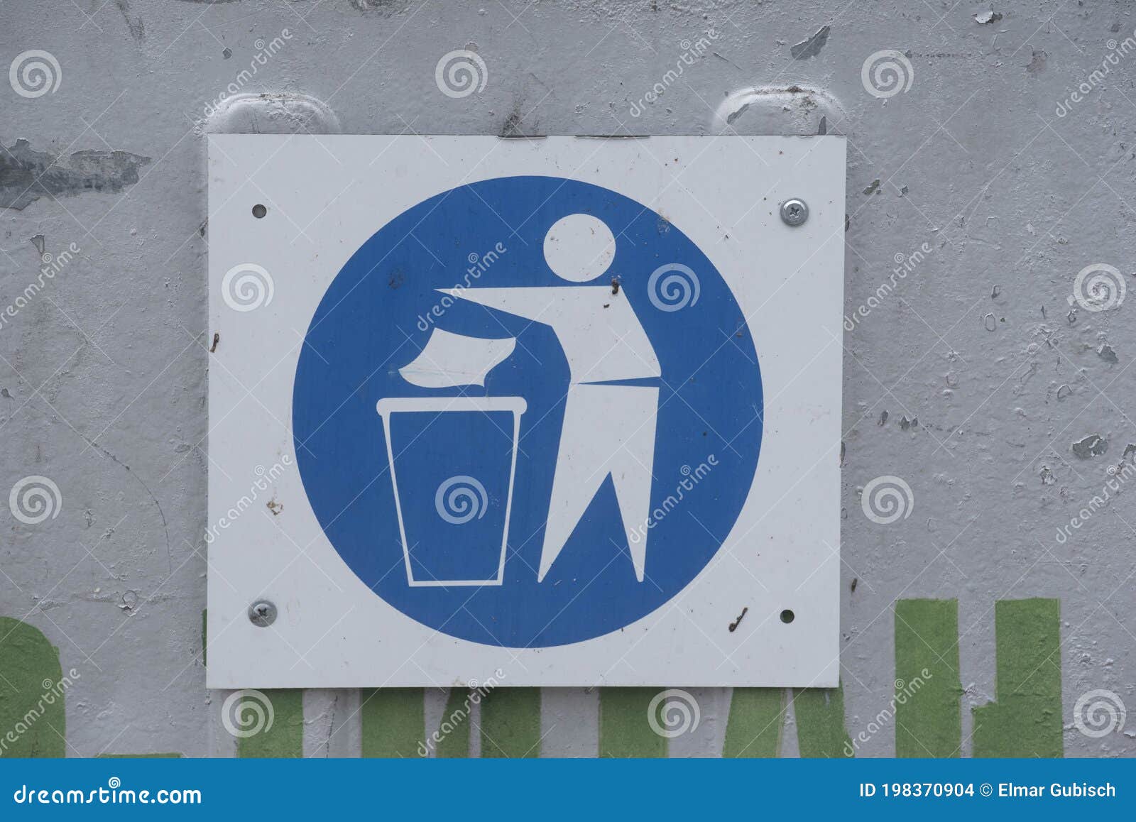 Garbage Sign for Waste Disposal Stock Photo - Image of garbage ...