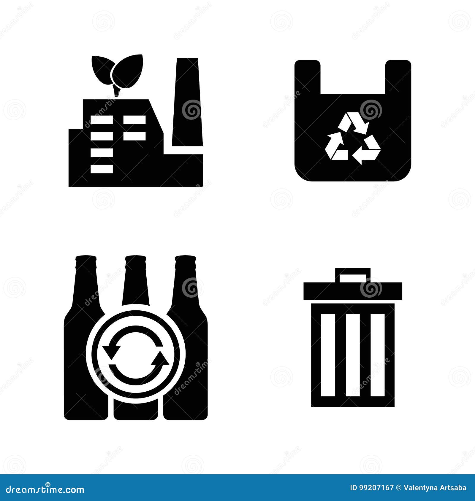 Garbage. Simple Related Vector Icons Stock Vector - Illustration of ...