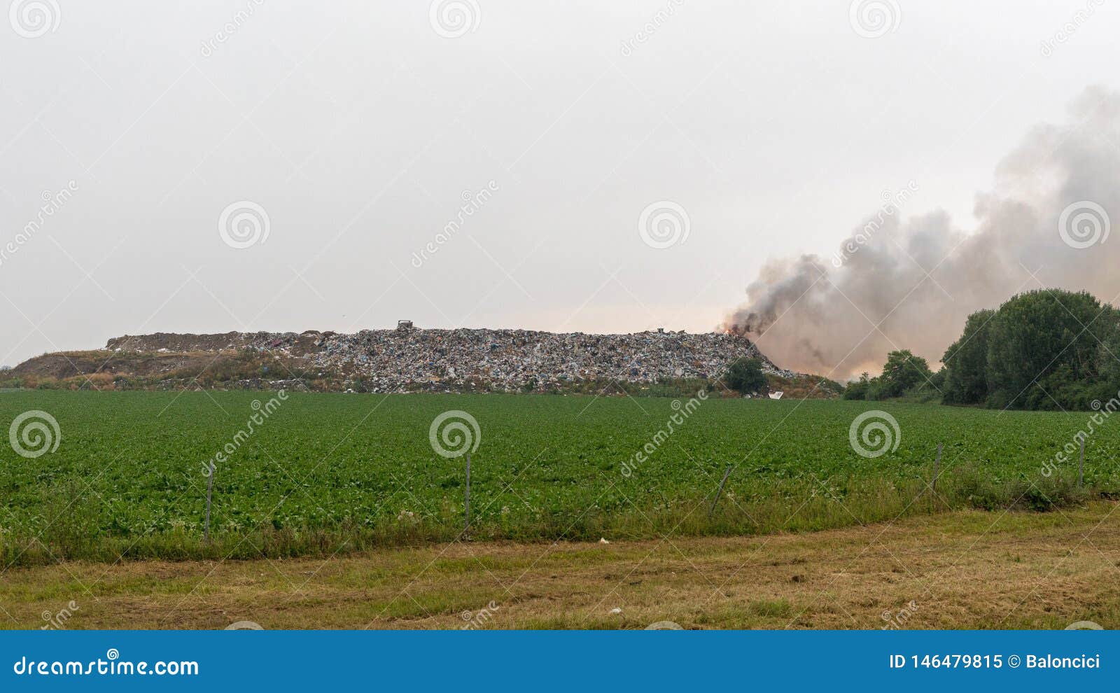 Garbage Smoke Fire stock image. Image of pollution, nature - 146479815