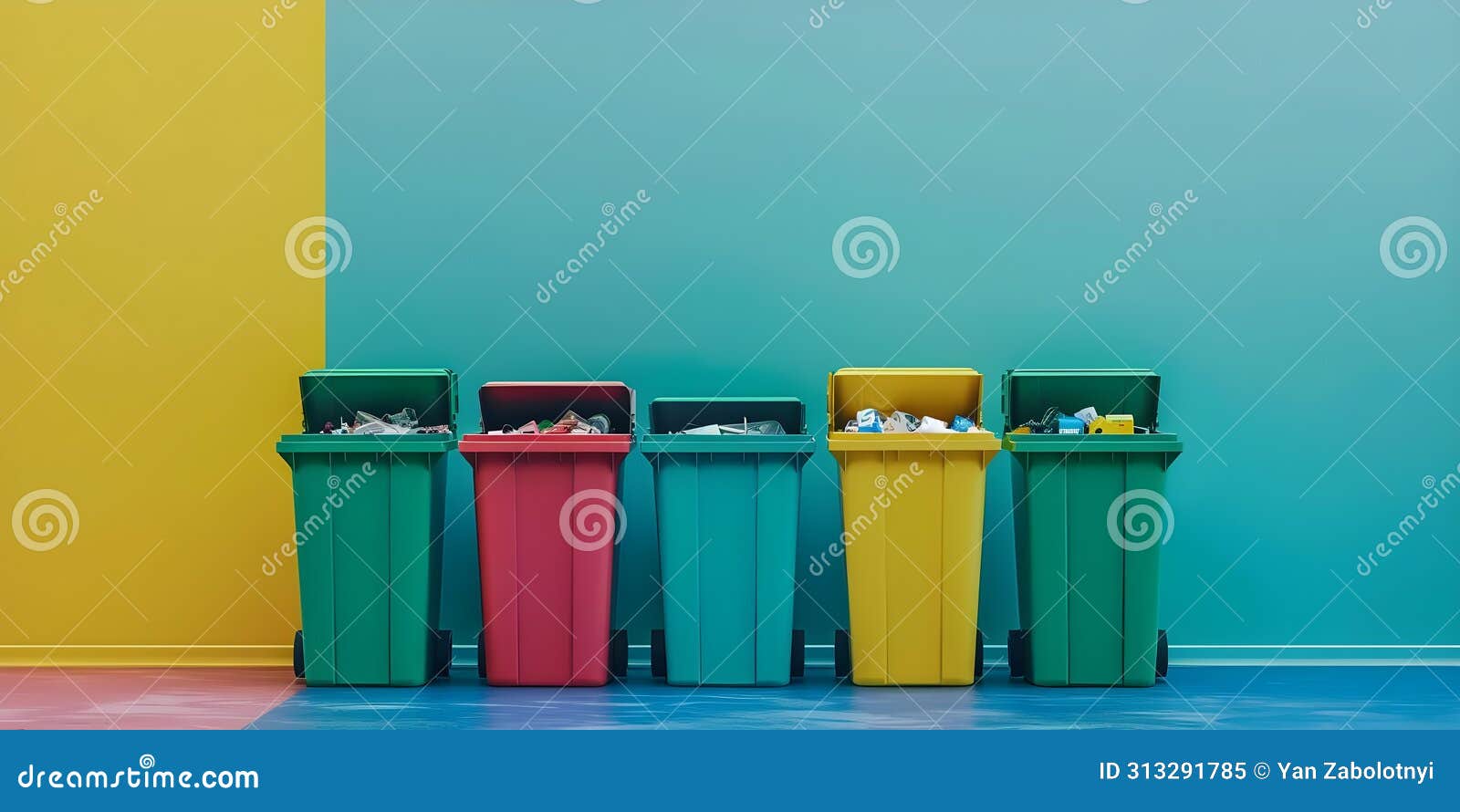 Garbage Sorted into Separate Bins for Waste Management . Concept Waste ... Garbage Sorted into Separate Bins for Waste Management . Concept Waste ...