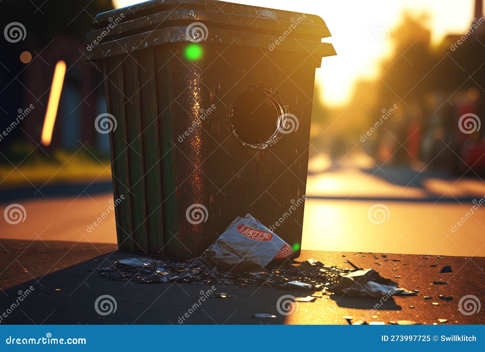 Garbage Sorting and Ecological Problems Concept. Colorful Trash Bin and ...