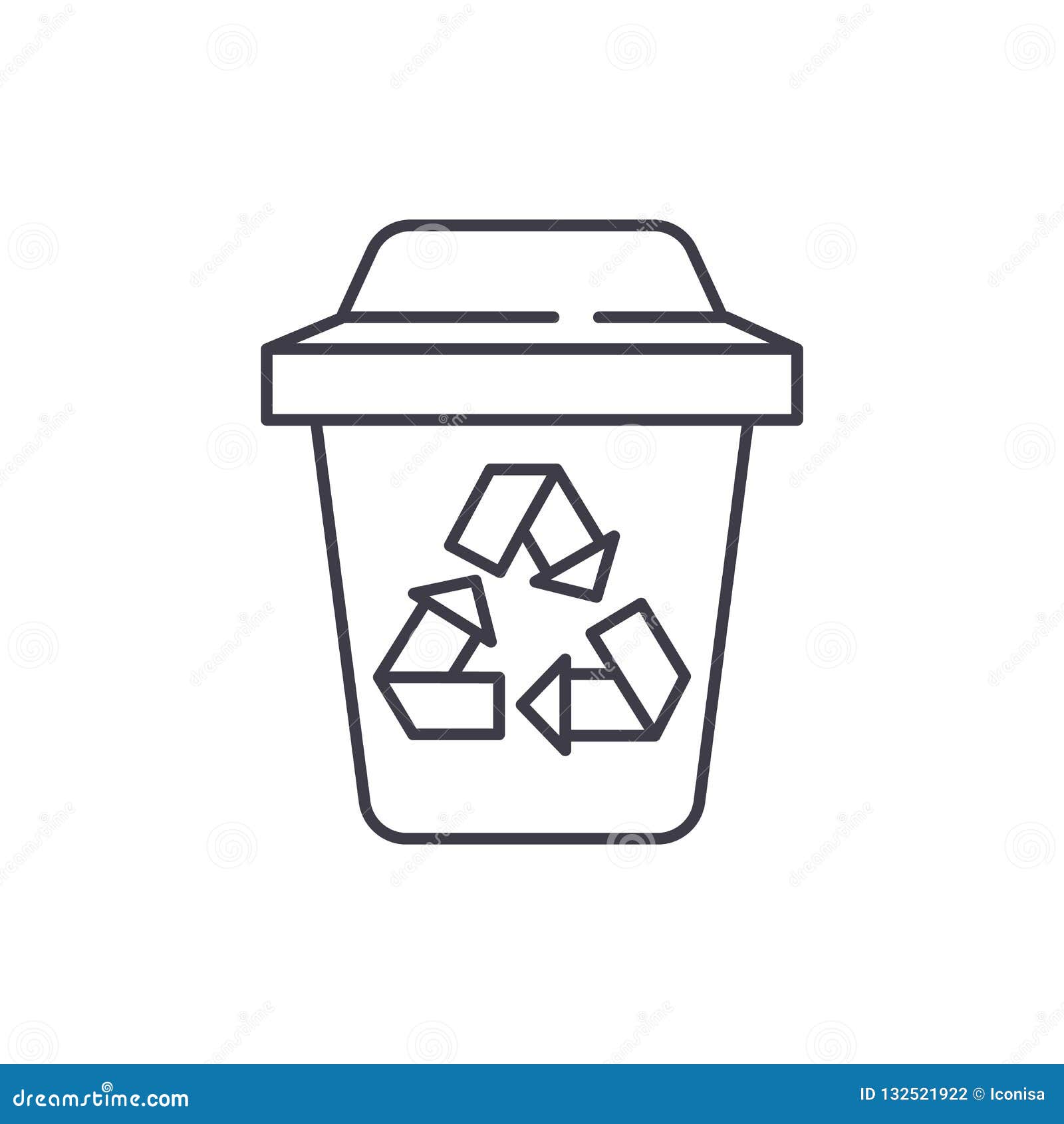 Garbage Sorting Line Icon Concept. Garbage Sorting Vector Linear ... Garbage Sorting Line Icon Concept. Garbage Sorting Vector Linear ...