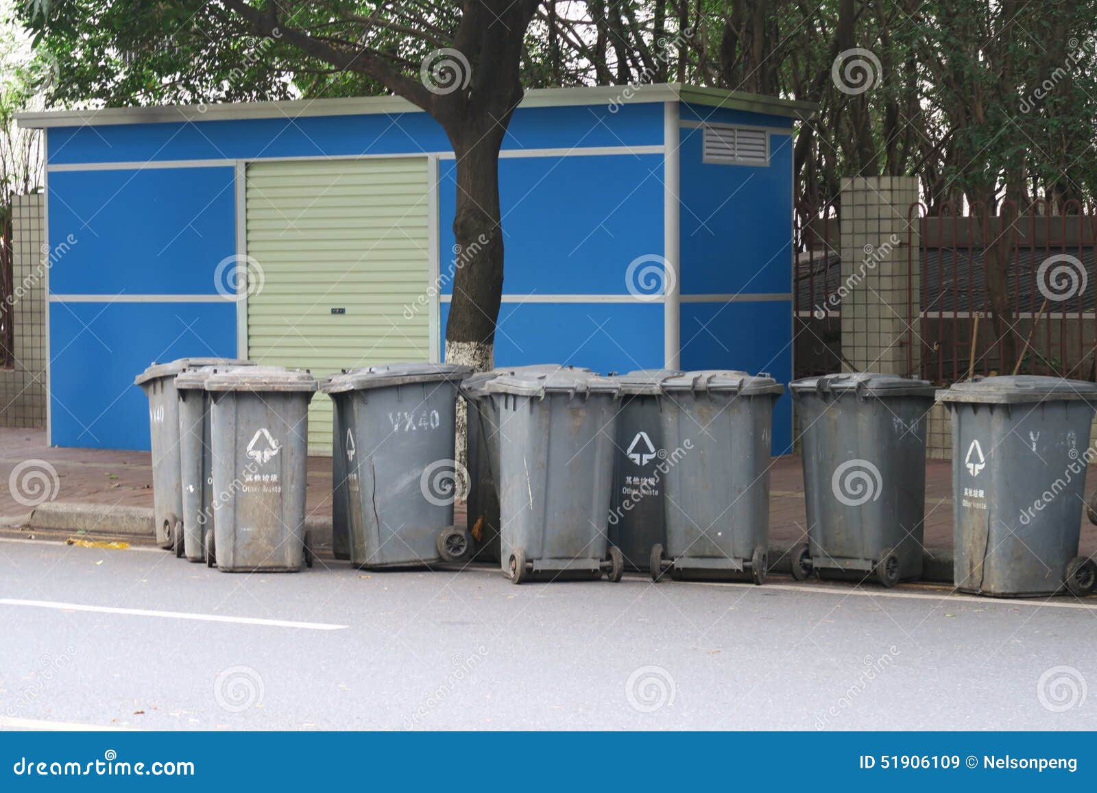 Garbage station stock image. Image of bins, carnage, containers - 51906109