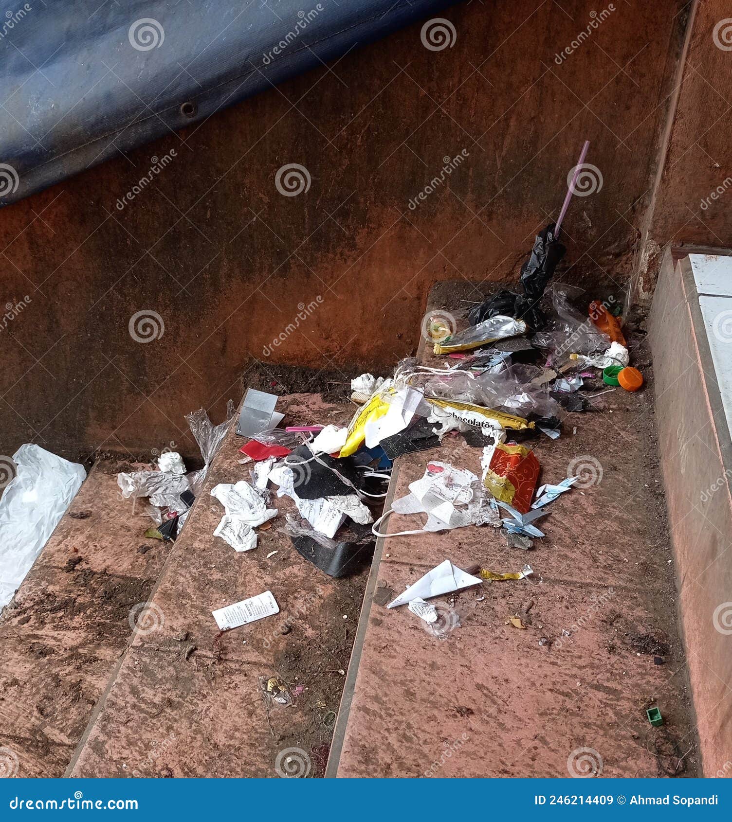 Garbage strewn on the side editorial stock image. Image of garbage ...