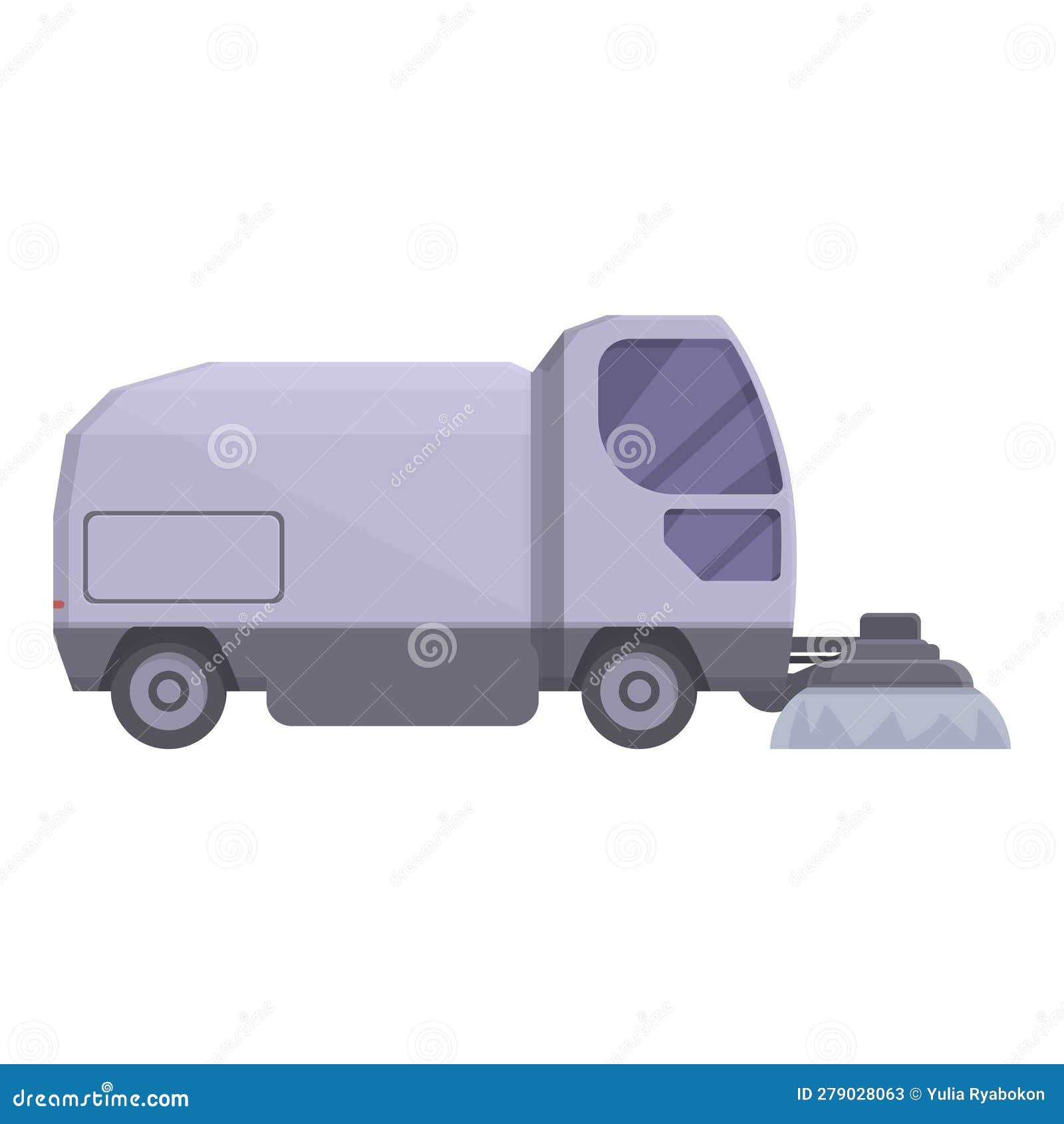Garbage Sweeper Icon Cartoon Vector. Road Truck Stock Vector ...