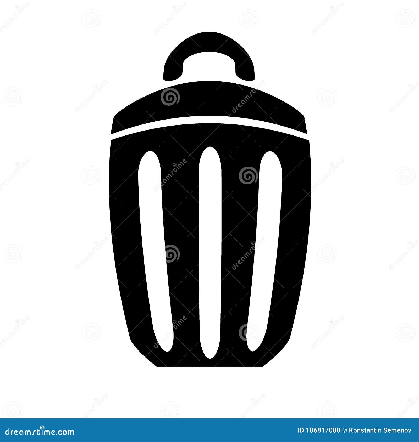 Garbage symbol icon stock illustration. Illustration of icon - 186817080