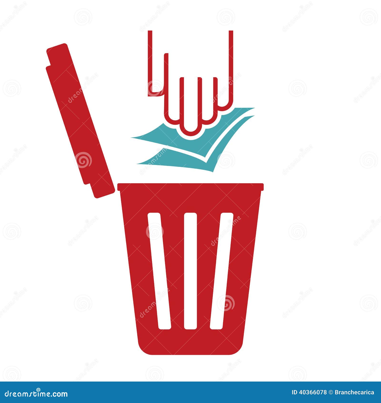 Garbage Symbol Pictogram Isolated On White Background Cartoon Vector ...