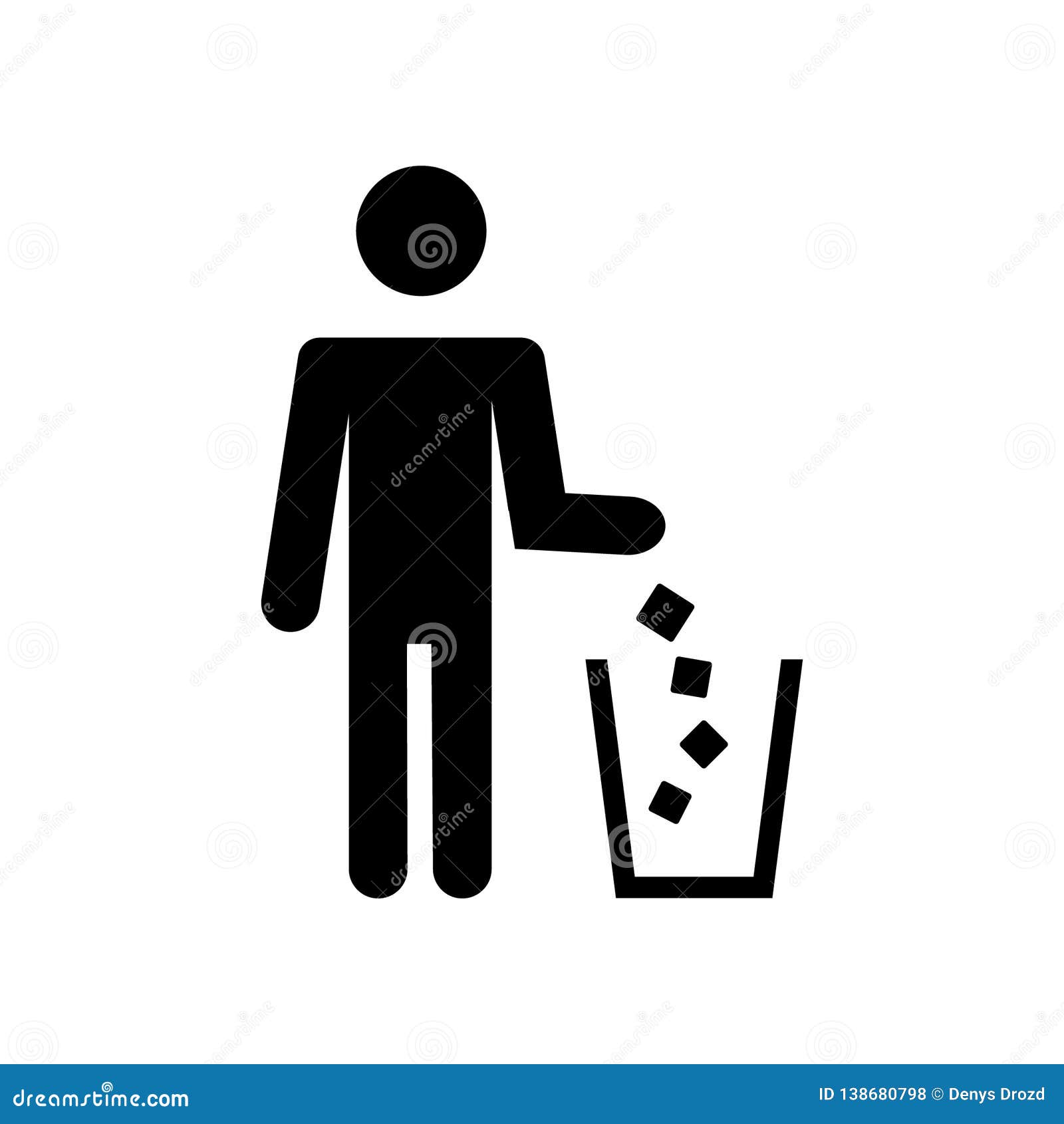 Garbage Symbol. Trash Icon. Flat Vector Illustration Stock Vector ...