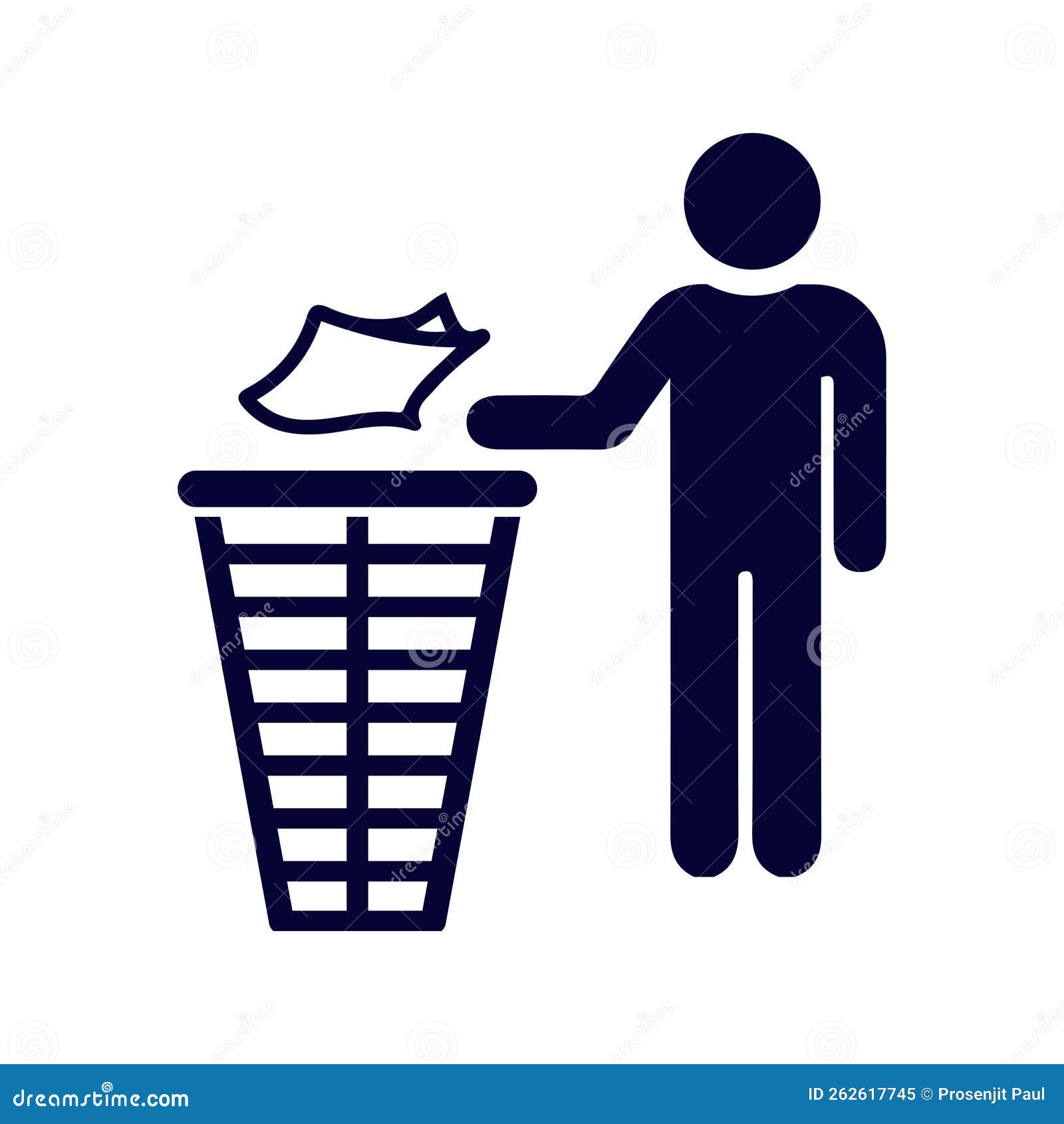 Garbage throw icon stock vector. Illustration of environment - 262617745