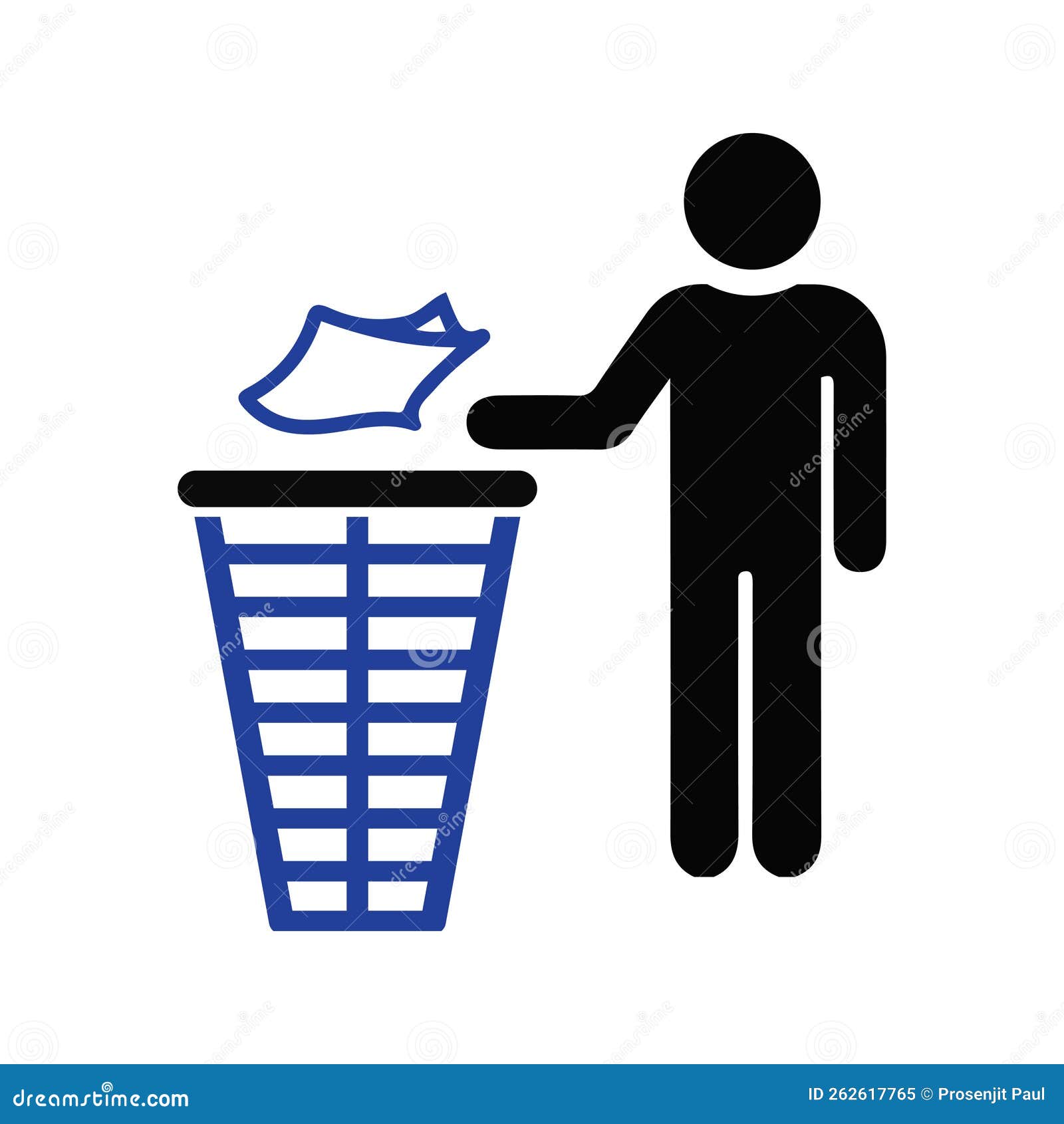 Garbage throw icon stock vector. Illustration of management - 262617765