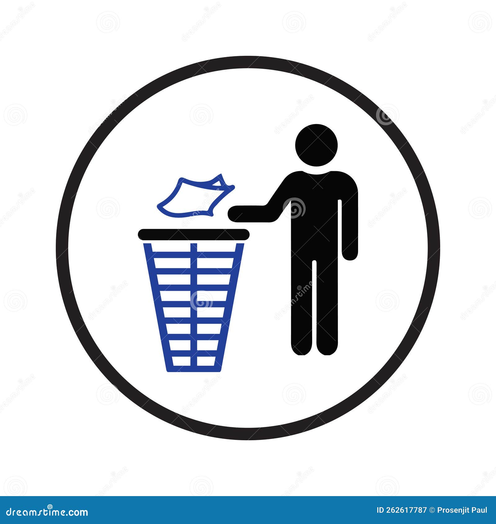 Garbage throw icon stock vector. Illustration of isolated - 262617787