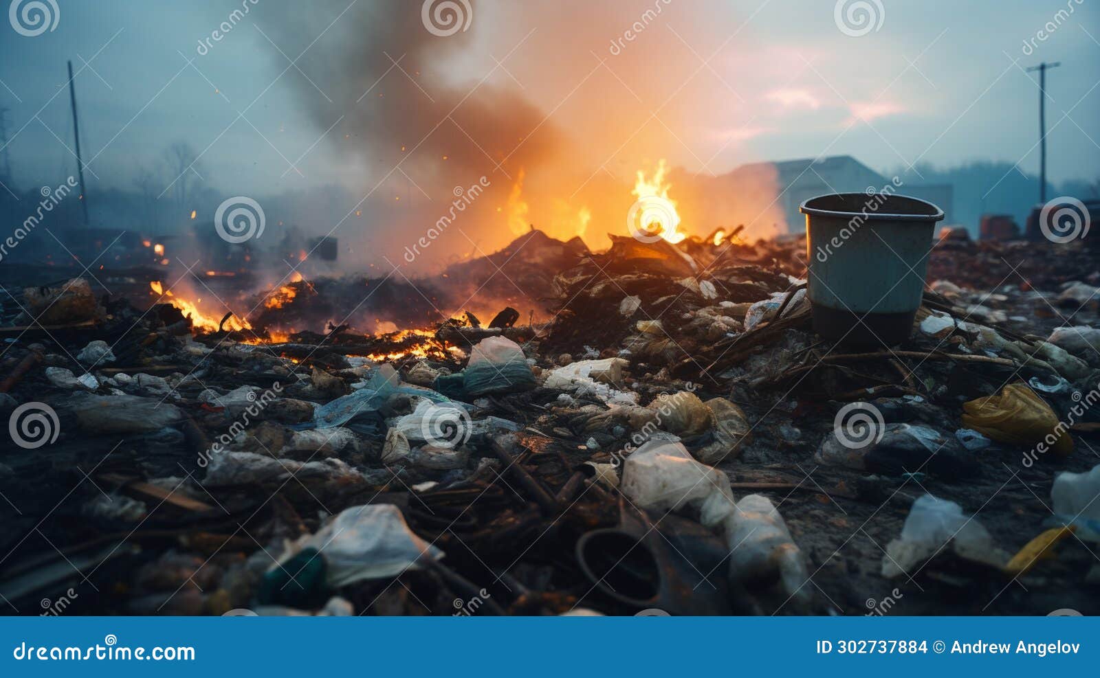 GARBAGE with TOXIC WASTE POLLUTION Stock Photo - Image of hospital ...