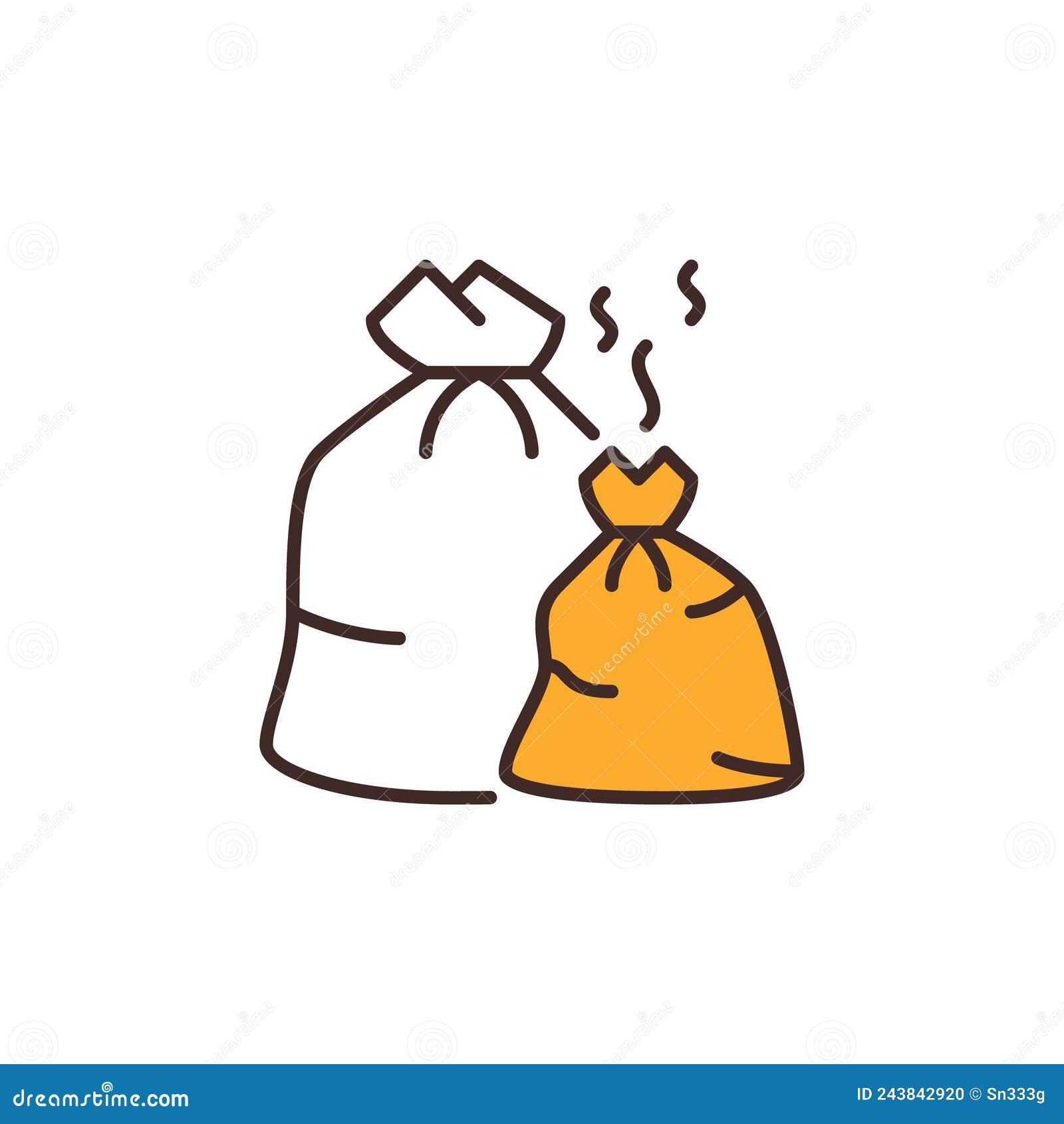 Garbage Trash Bags Vector Concept Colored Icon Stock Vector ...