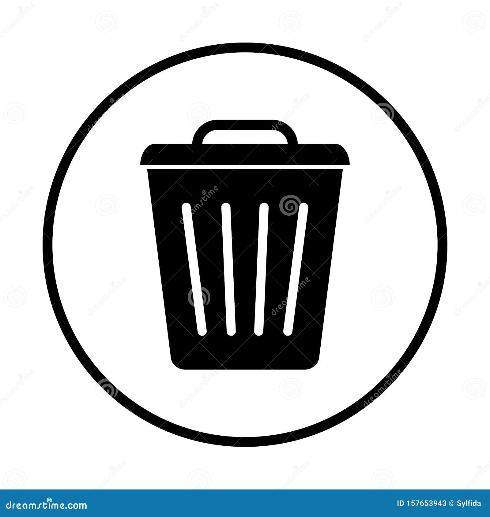 Garbage, Trash Basket Icon, Symbol Delete, Bin Sign. Vector Stock ...