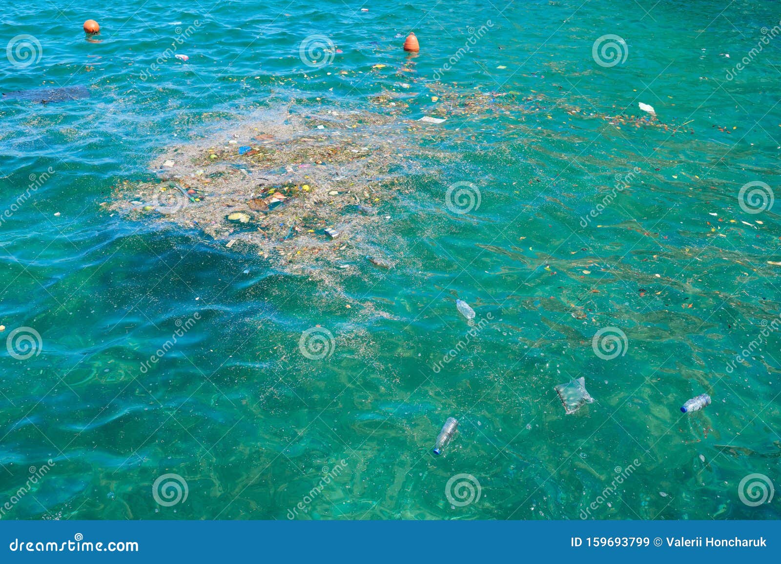 Garbage, Trash, Plastic Bottle, Packages on the Sea Ocean Surface ...