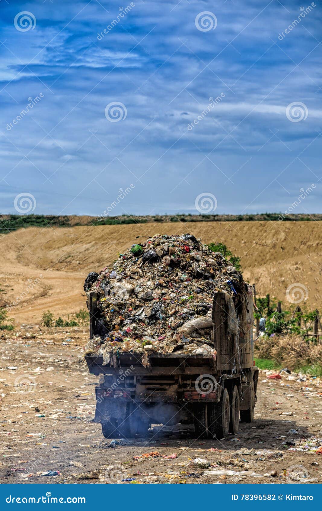Garbage Truck stock photo. Image of recycle, dirty, refuse - 78396582