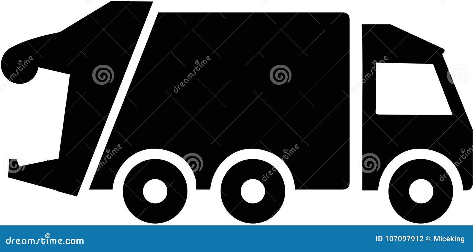 Garbage truck vector stock vector. Illustration of recycling - 107097912