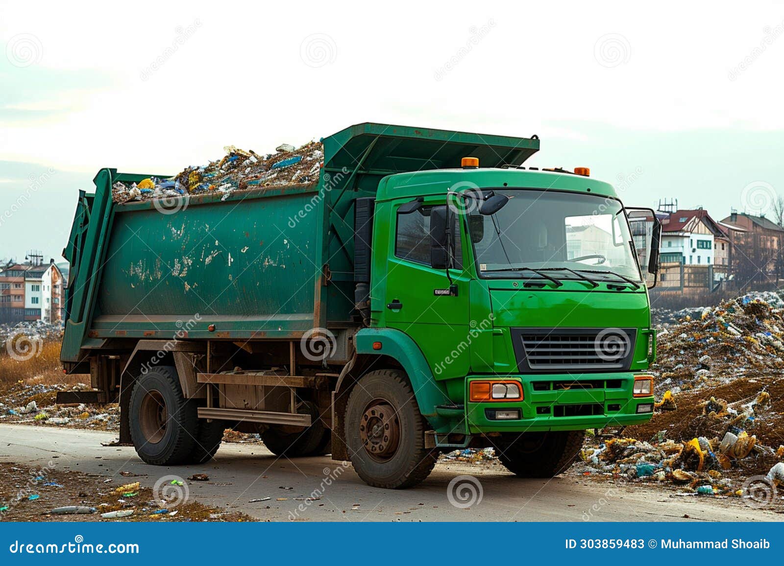 Garbage Trucks at Work, Emptying Waste Containers for Proper Disposal ...