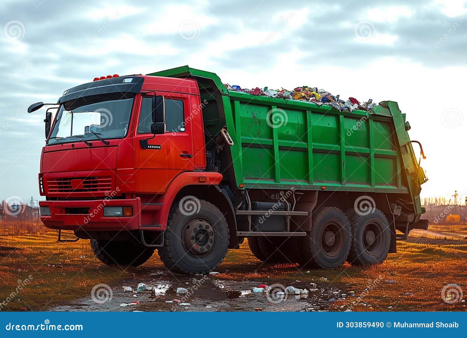 Garbage Trucks at Work, Emptying Waste Containers for Proper Disposal ...