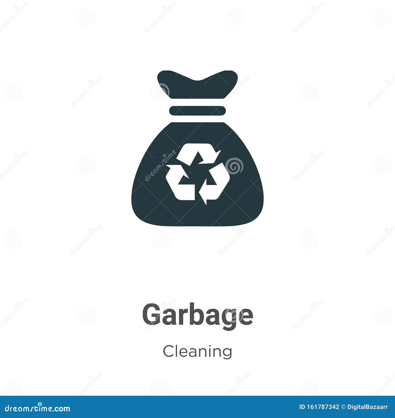 Garbage Vector Icon on White Background. Flat Vector Garbage Icon ...