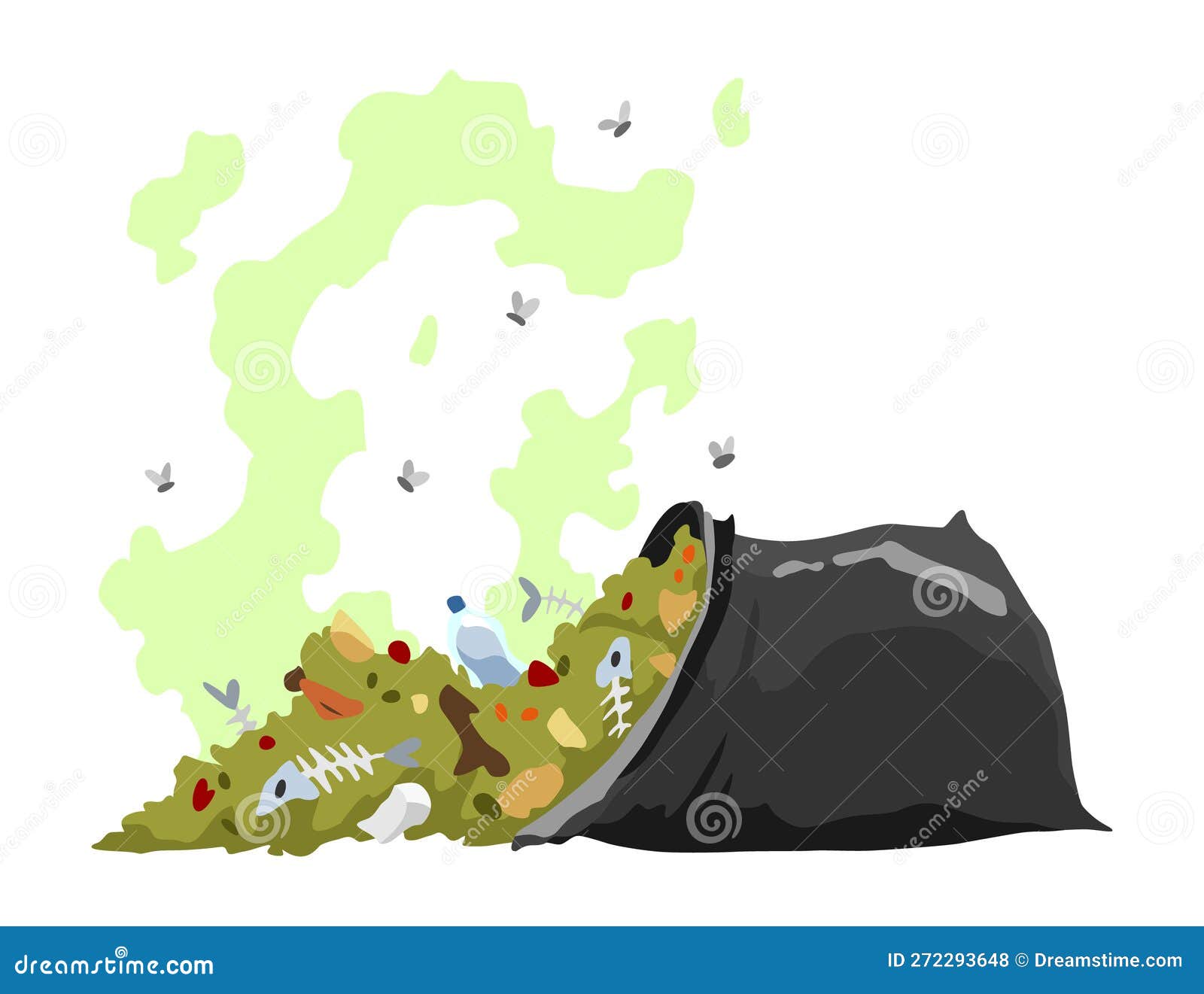 Garbage or Waste Icon. Plastic Garbage Container with Unsorted Trash ...