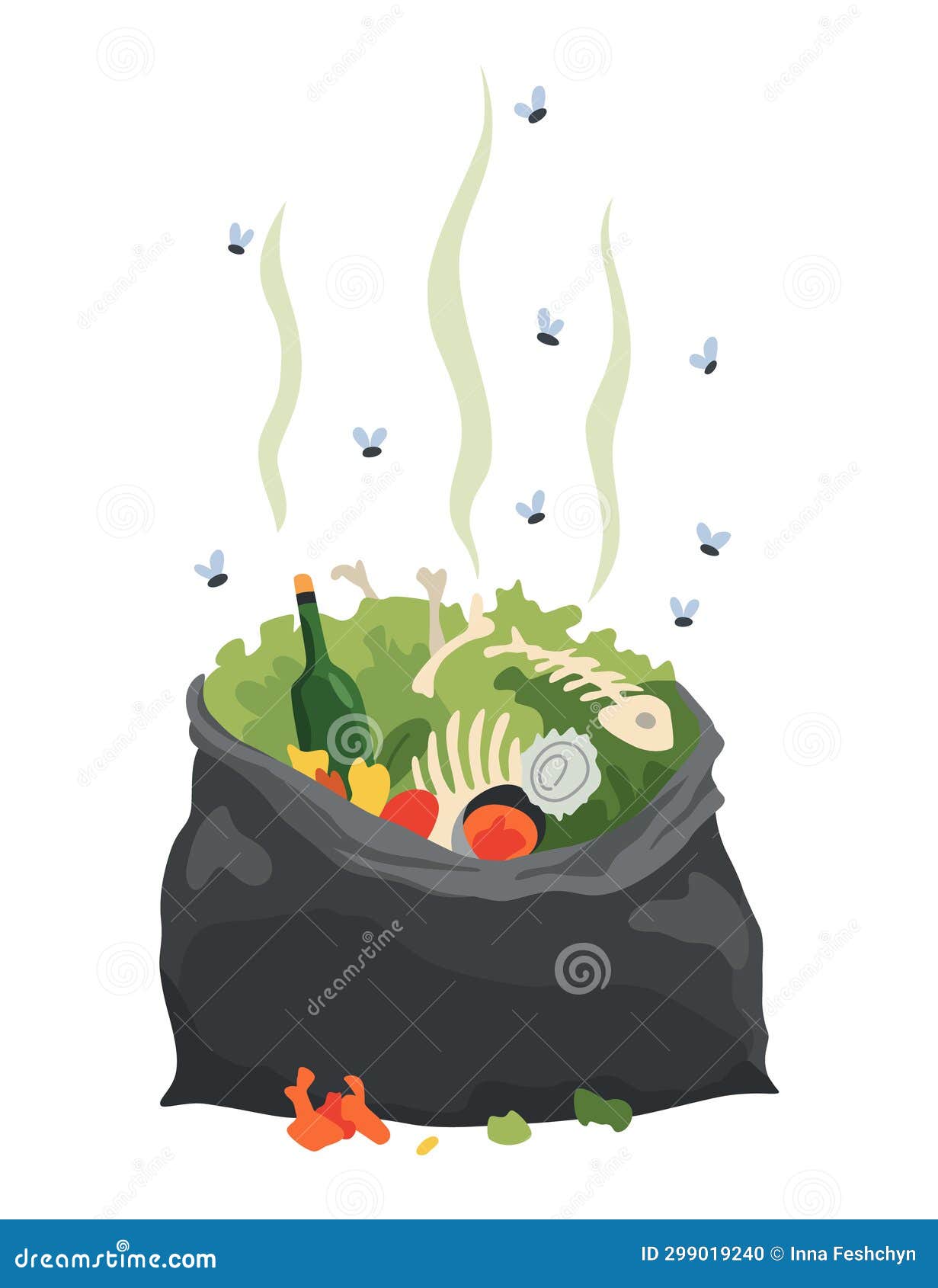 Garbage or Waste Icon. Plastic Garbage Container with Unsorted Trash ...