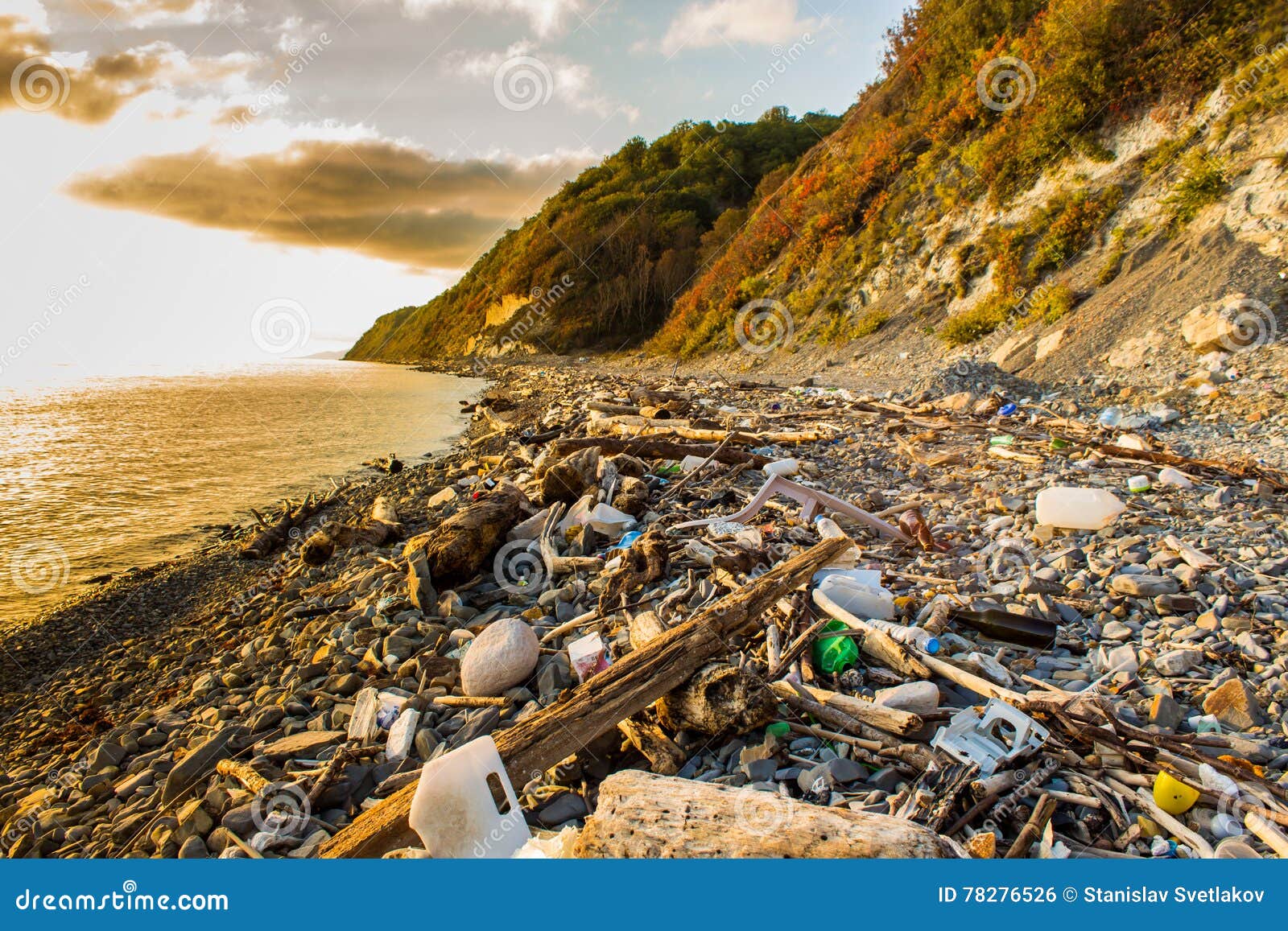 Garbage and Wastes on Beach Stock Photo - Image of ocean, ecology: 78276526