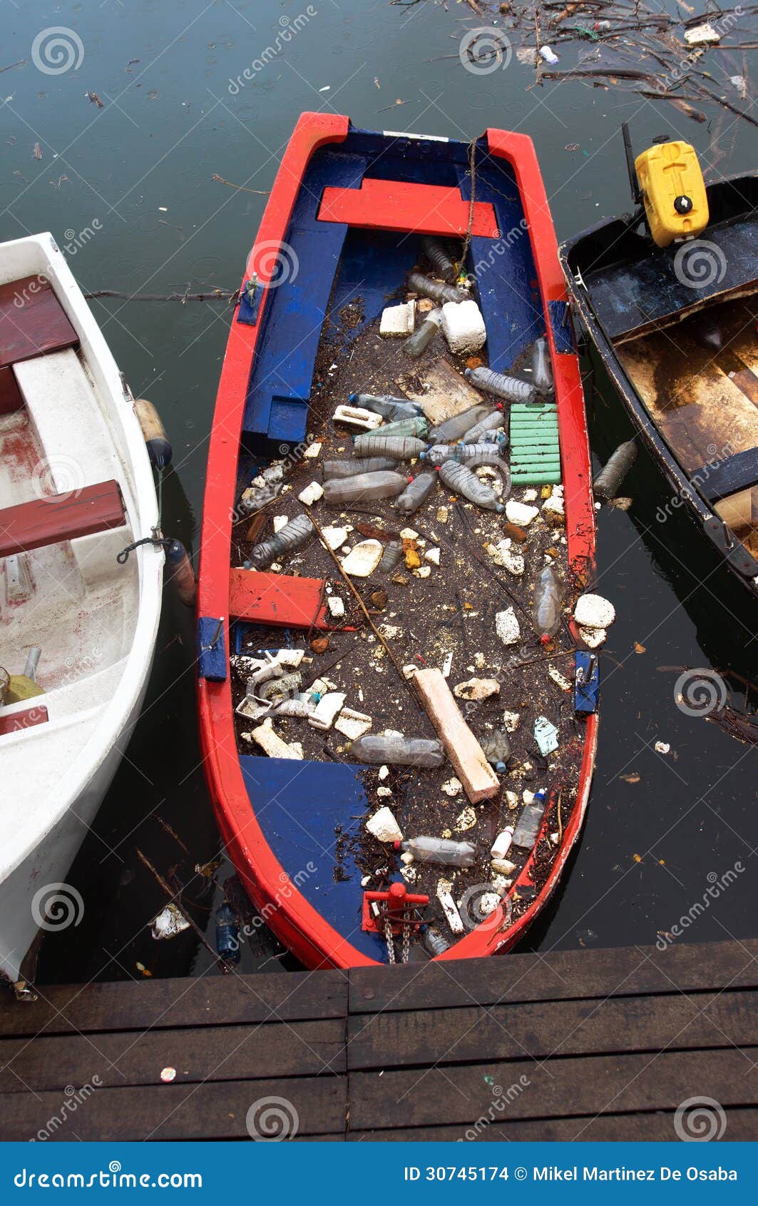 Garbage in the water stock photo. Image of nasty, pollute - 30745174