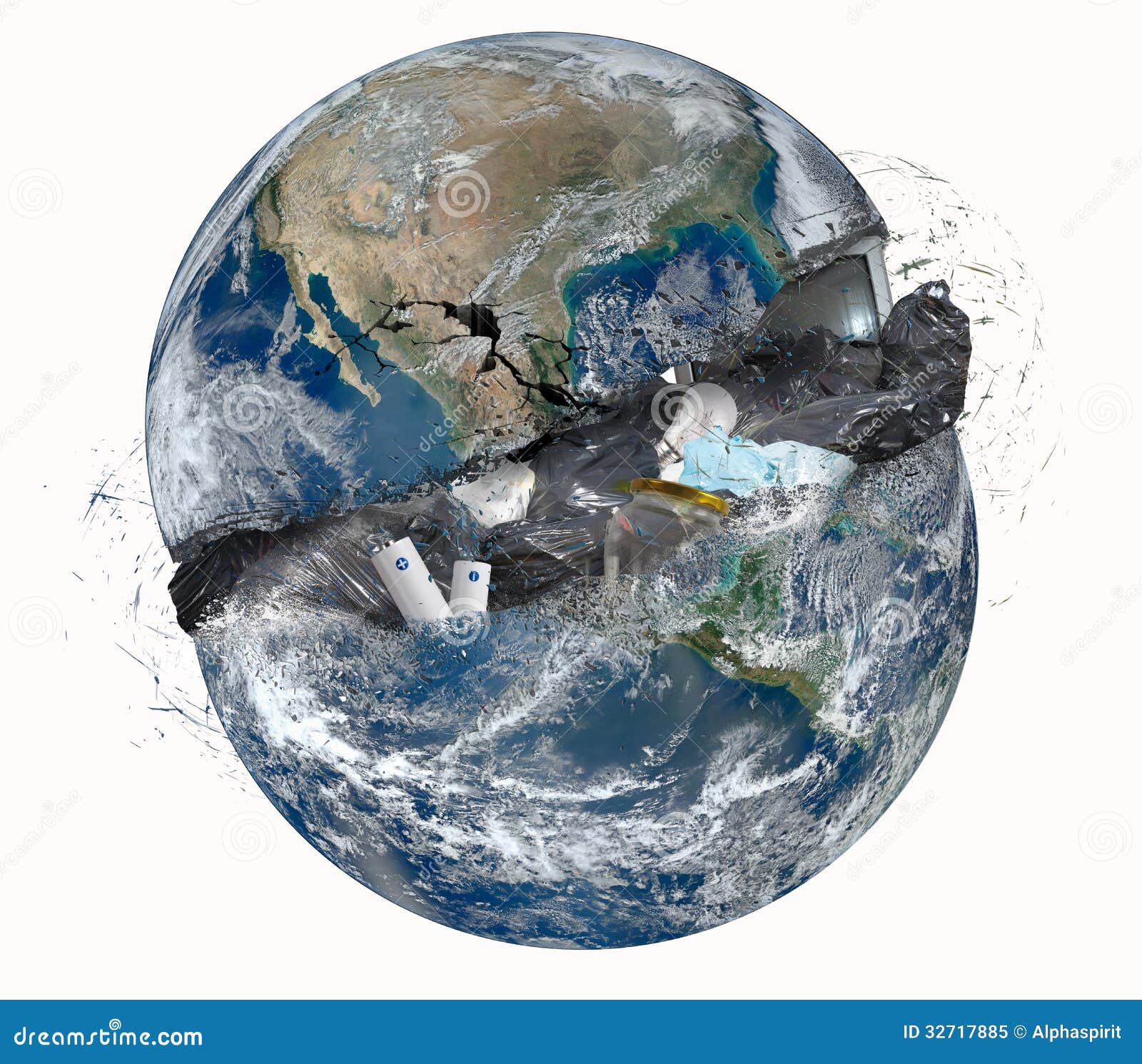 Garbage world stock image. Image of education, future - 32717885