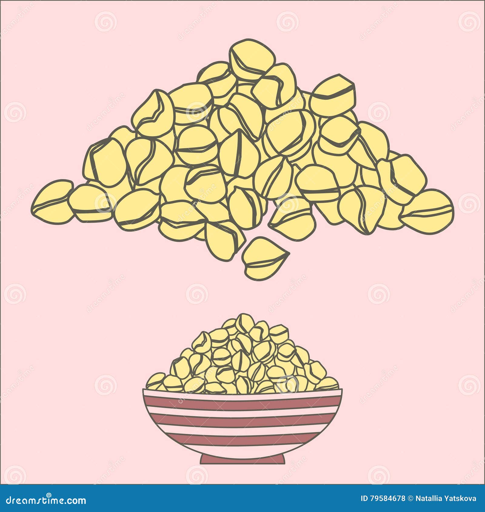 Garbanzo ilustración del vector. Ilustración de cocina - 79584678