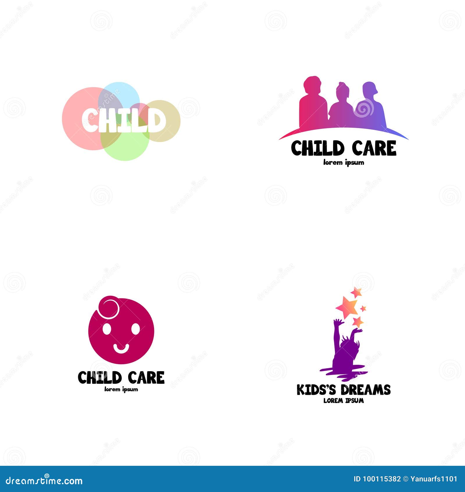Garde D'enfants Logo Vector Art Illustration de Vecteur - Illustration ...