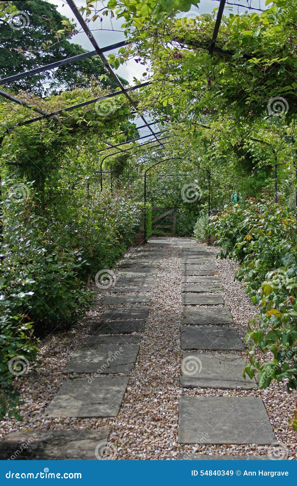 Garden Archway path stock image. Image of passage, ornamental - 54840349