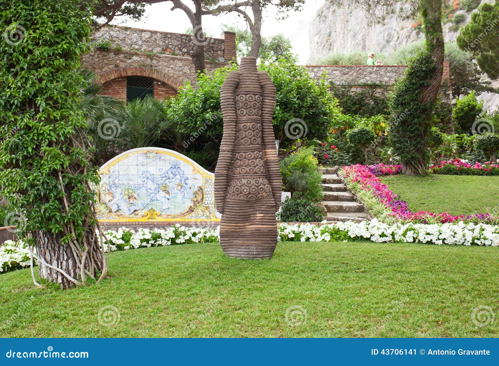 Garden of Augustus Capri, Italy Stock Image - Image of garden, tree ...