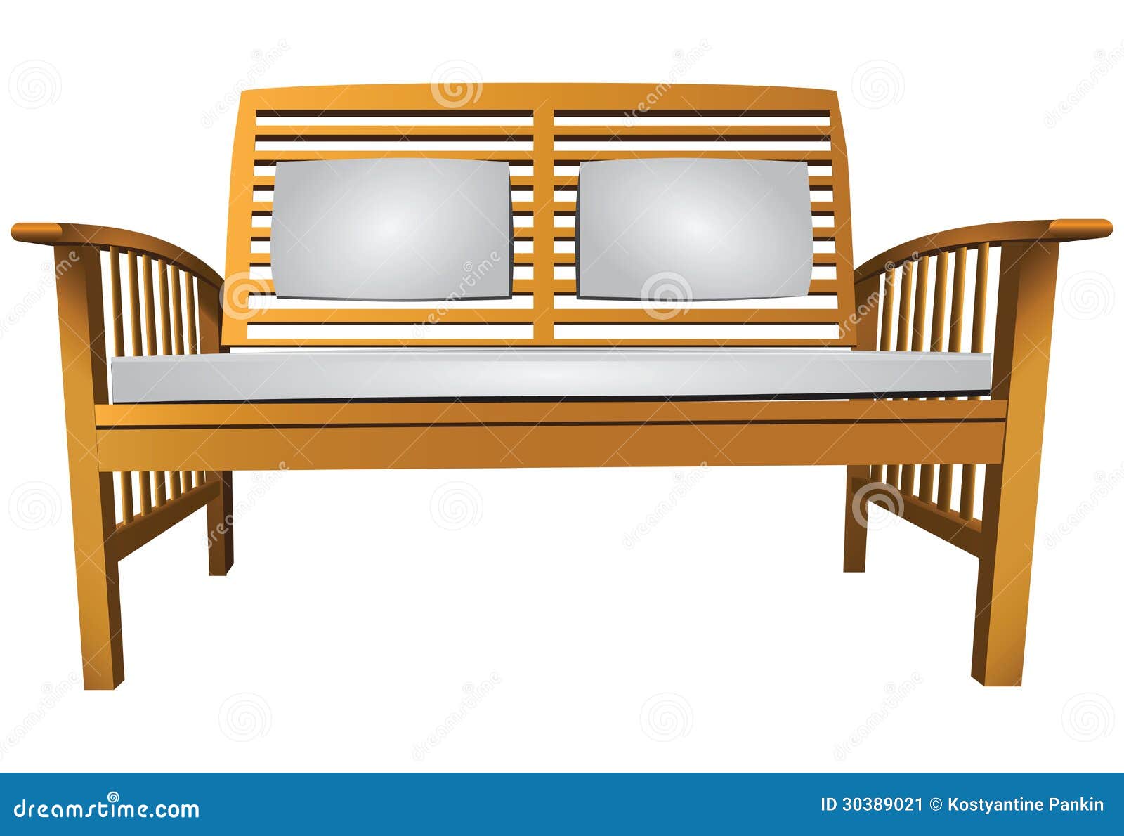 Garden Bench Cartoon Vector | CartoonDealer.com #12475595