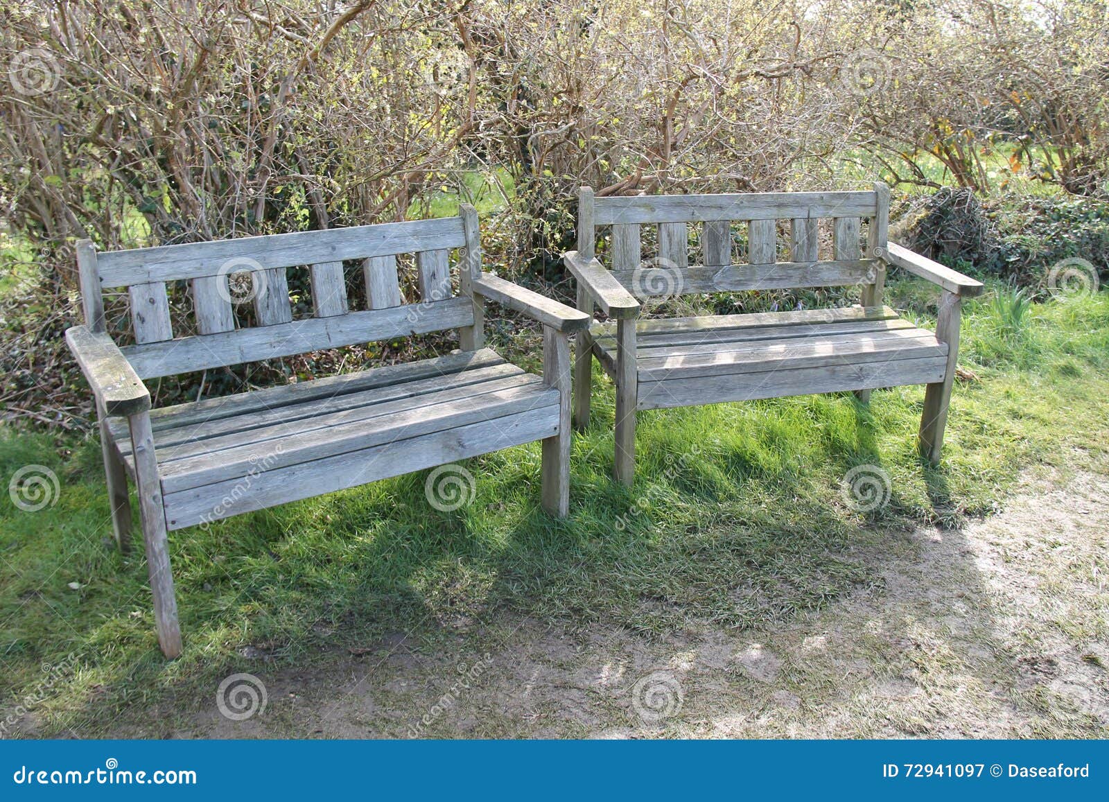 Garden Benches. stock image. Image of countryside, wood - 72941097
