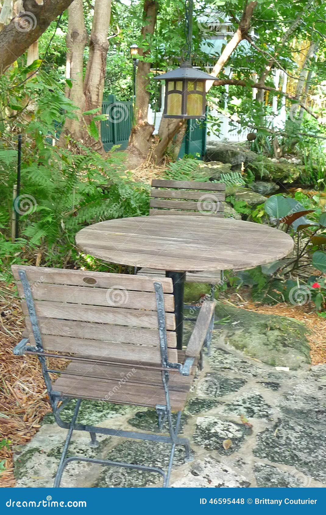 Garden Break stock photo. Image of garden, cottage, chairs - 46595448