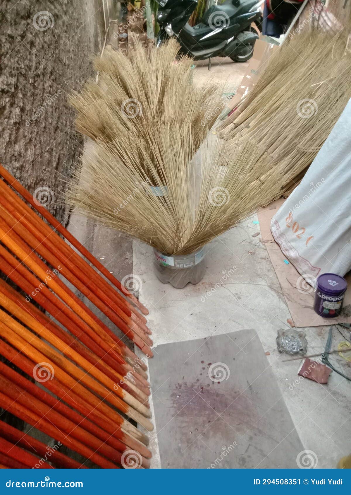 Garden Broom editorial photo. Image of yard, making - 294508351