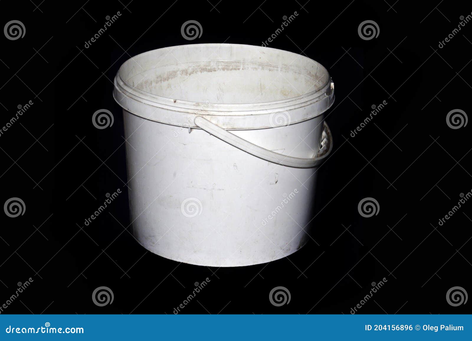 Garden Bucket Isolated on Black Background Stock Photo - Image of ...