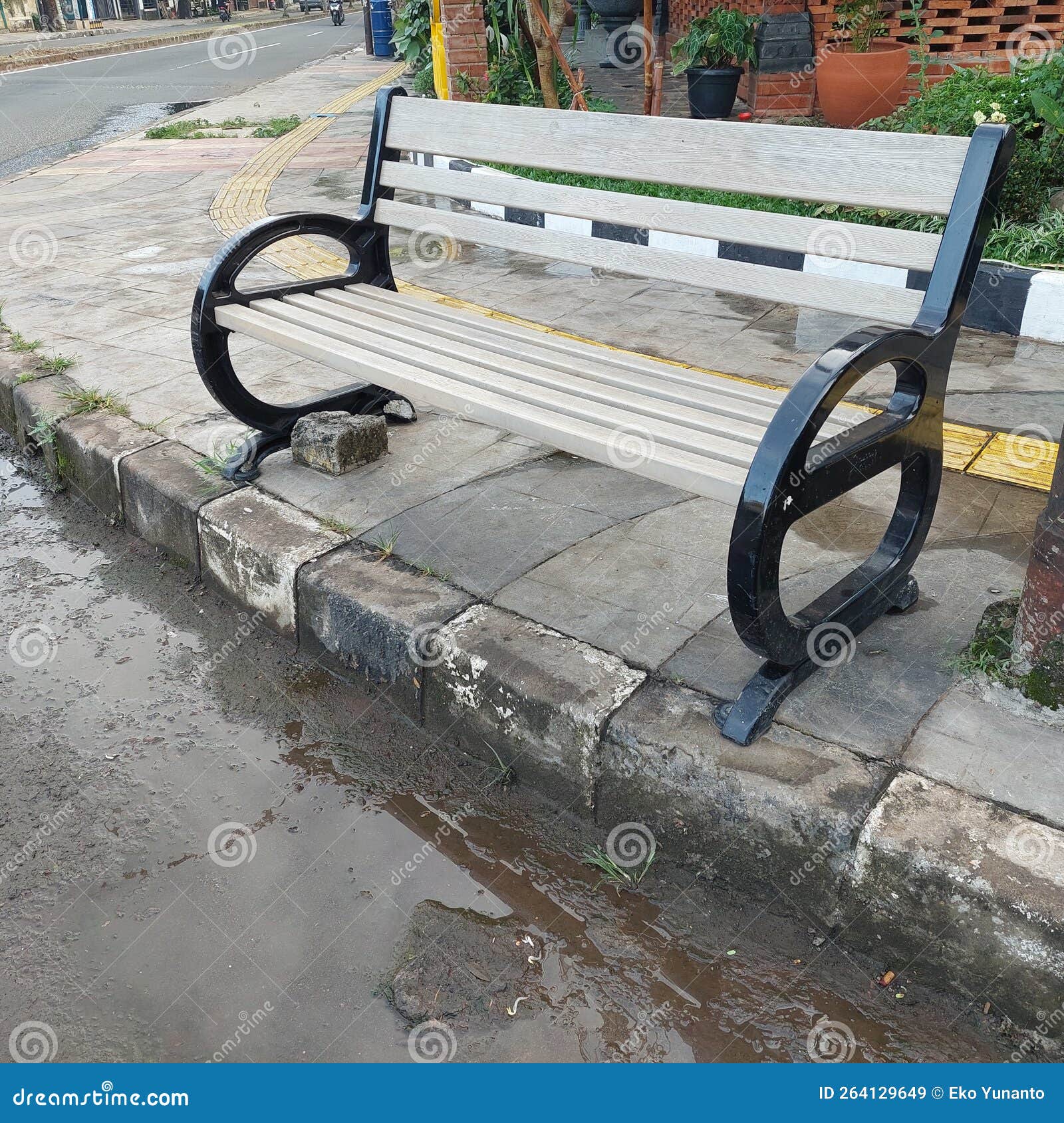 Garden Chairs Placed on the Side of the Road. Provided by the Local ...