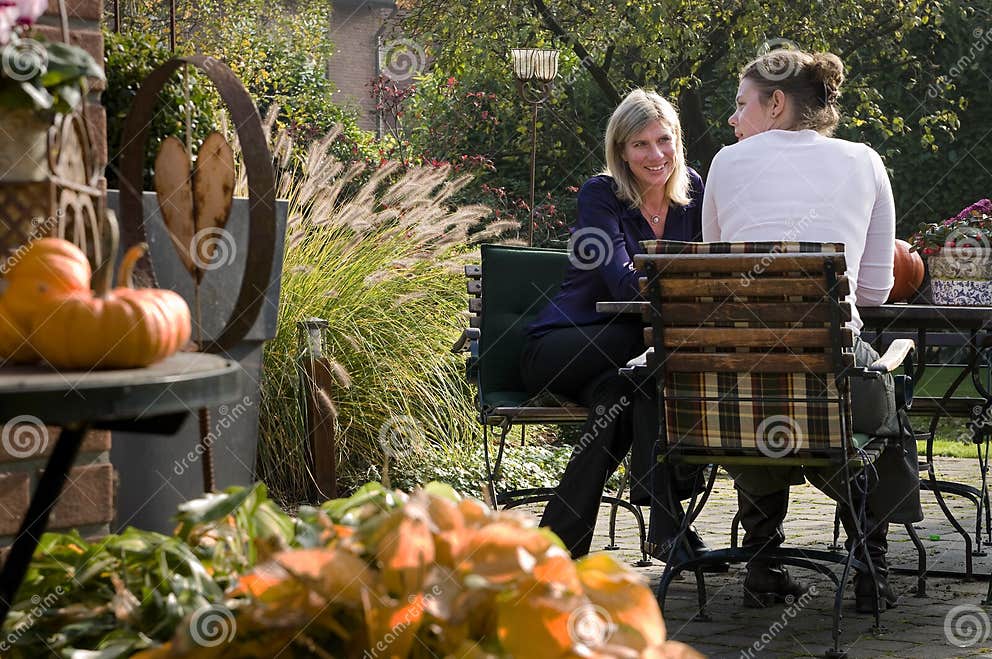 Garden conversation stock image. Image of farm, foliage - 7122239