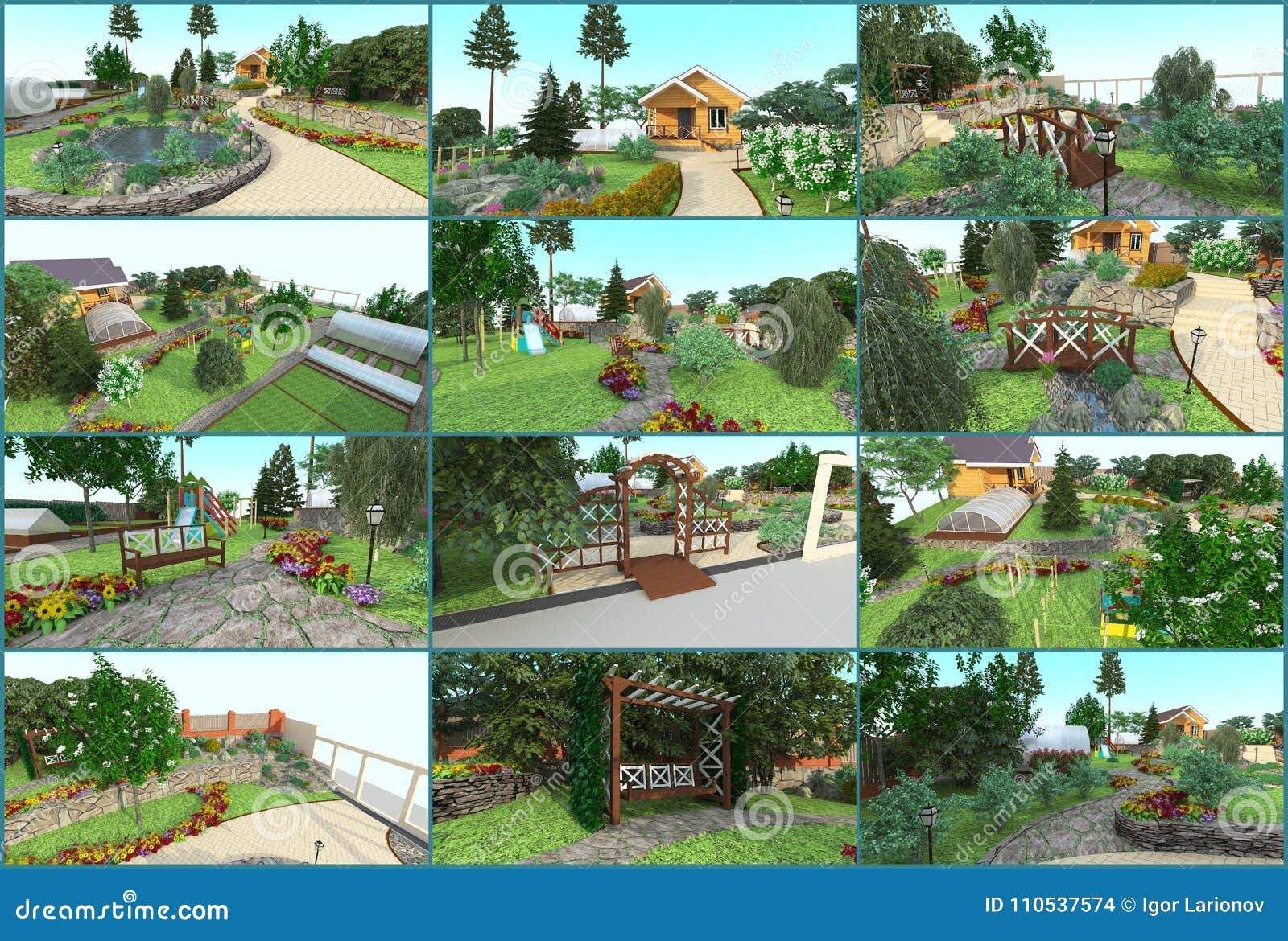 Garden Design. a Small Pond with a Waterfall. Garden Plot Stock ...