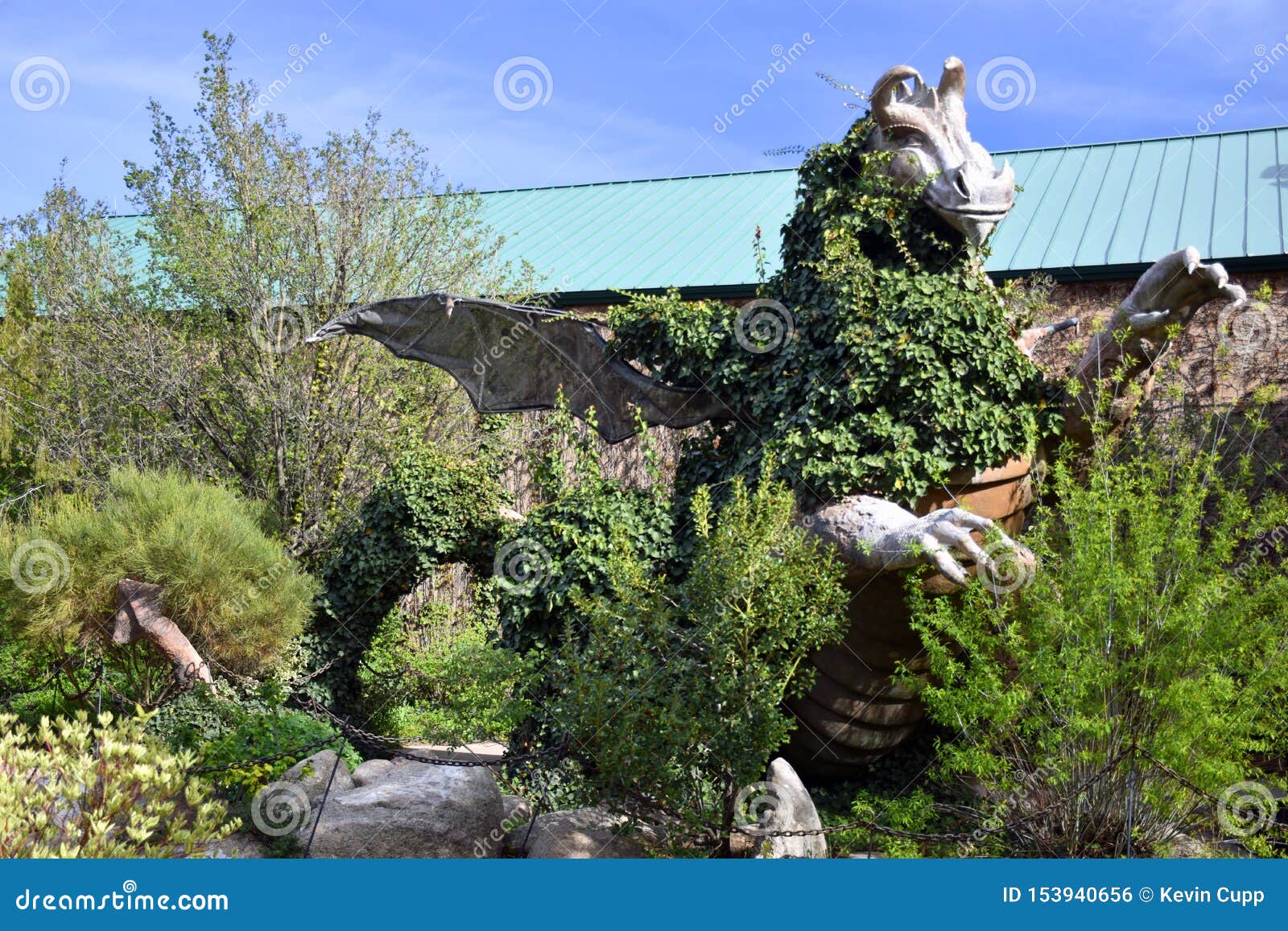 Garden Dragon Guarding The Castle Stock Photo | CartoonDealer.com ...