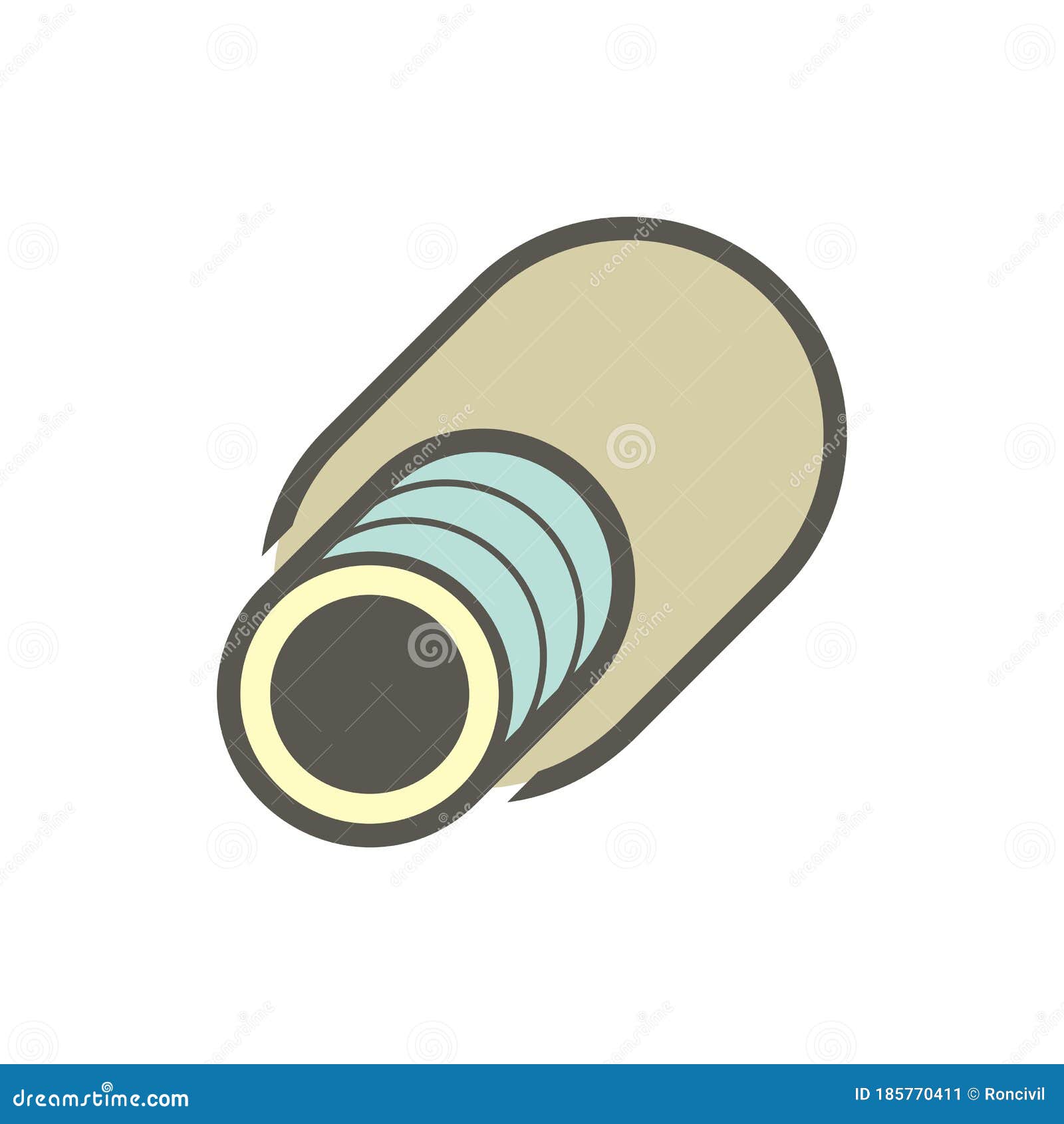 Garden drainage pipe icon stock vector. Illustration of garden - 185770411