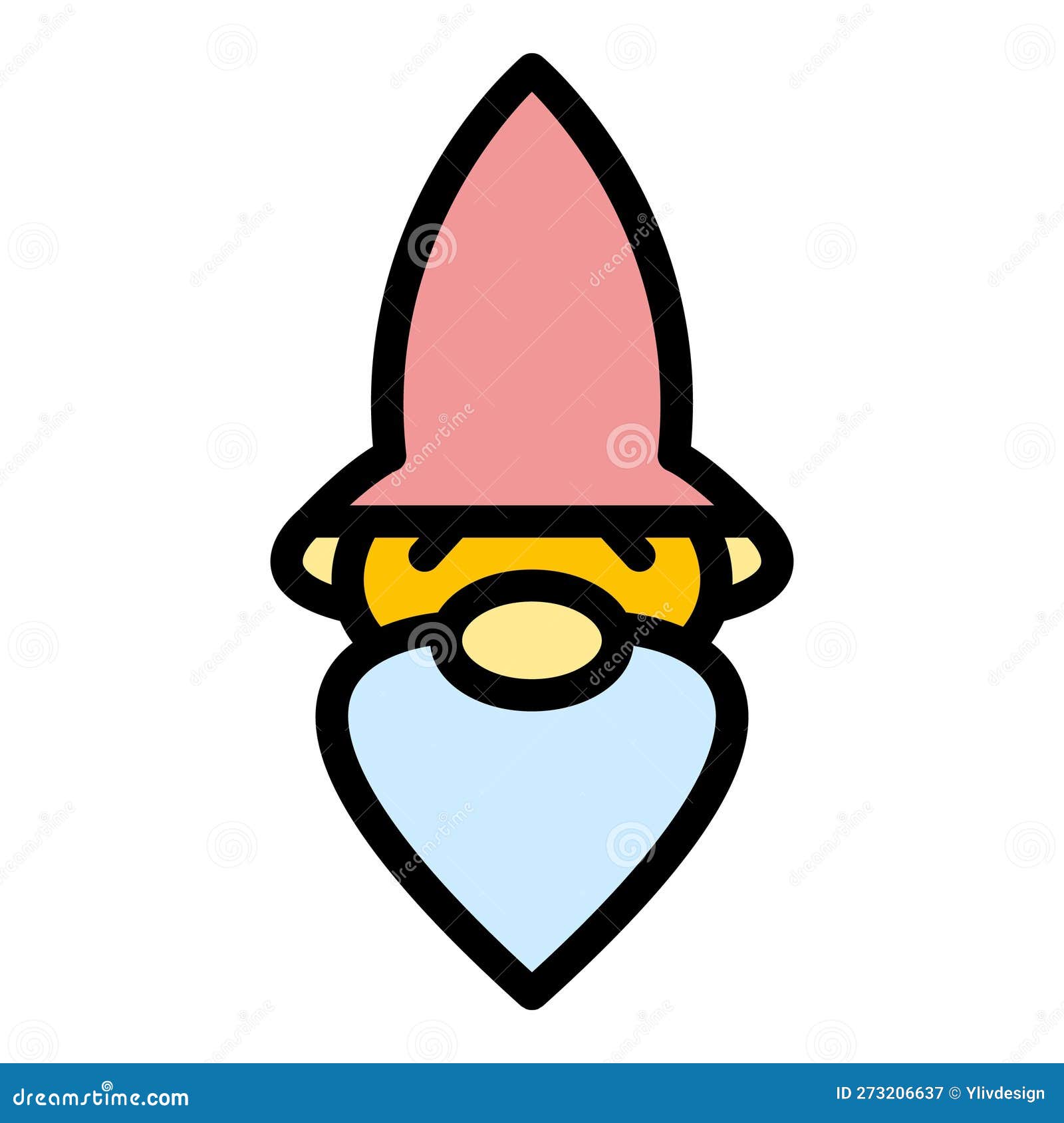 Garden Dwarf Icon Vector Flat Stock Illustration - Illustration of hand ...