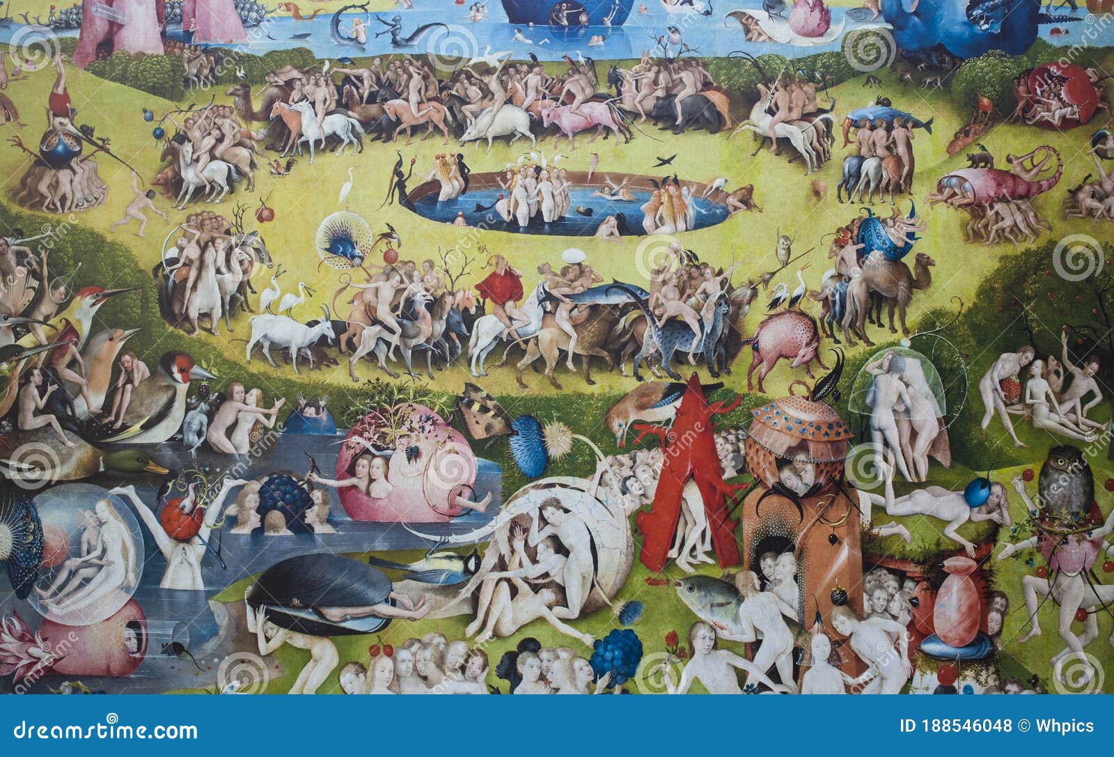 The Garden of Earthly Delights Triptych, Detail, 1490 Editorial Stock ... The Garden of Earthly Delights Triptych, Detail, 1490 Editorial Stock ...
